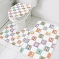 Cartoon Animals Bathroom Rugs Set Elephants Foxes Tiger Giraffe Owl ...