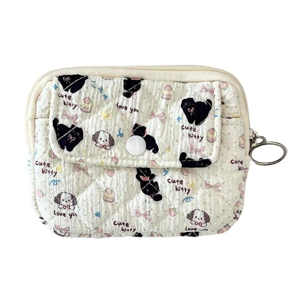 Cartoon Animals Coin Purse Portable Card Quilted Storage Bag Card Hold ...
