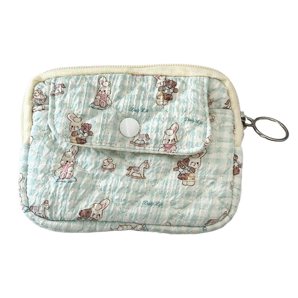 Cartoon Animals Coin Purse Portable Card Quilted Storage Bag Card Hold ...