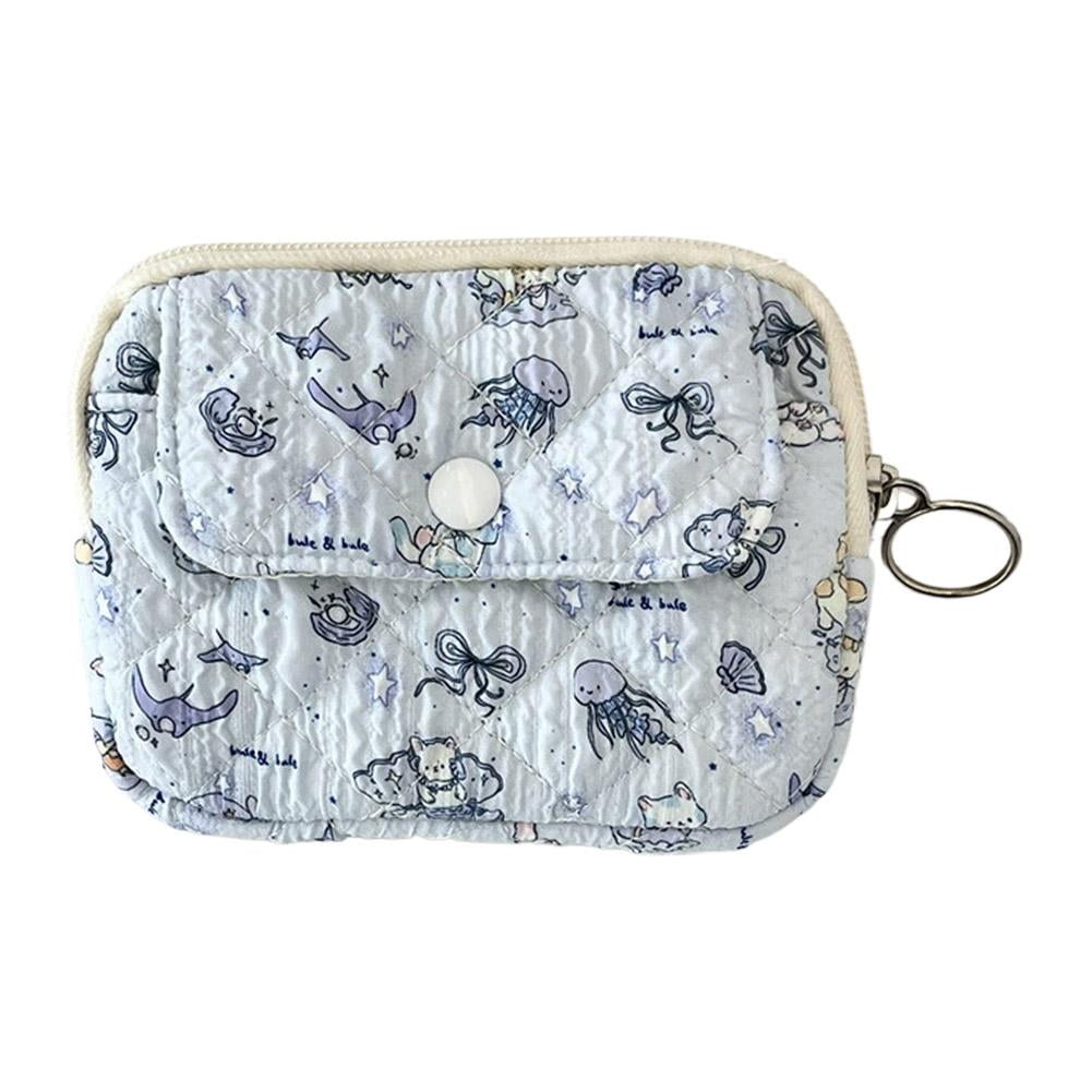 Cartoon Animals Coin Purse Portable Card Quilted Storage Bag Card Hold ...