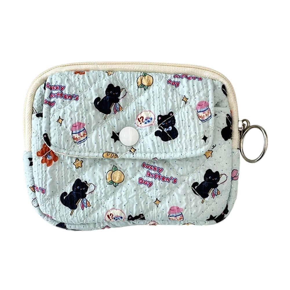 Cartoon Animals Coin Purse Portable Card Quilted Storage Bag Card Hold ...