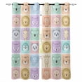 Cartoon Animals Kitchen Curtains Modern Cute Elephant Lion Koala Fox ...