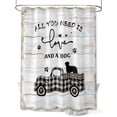 Cartoon Animals Shower Curtain 48"W x 72"L Vintage Dogs Claws Trucks ...