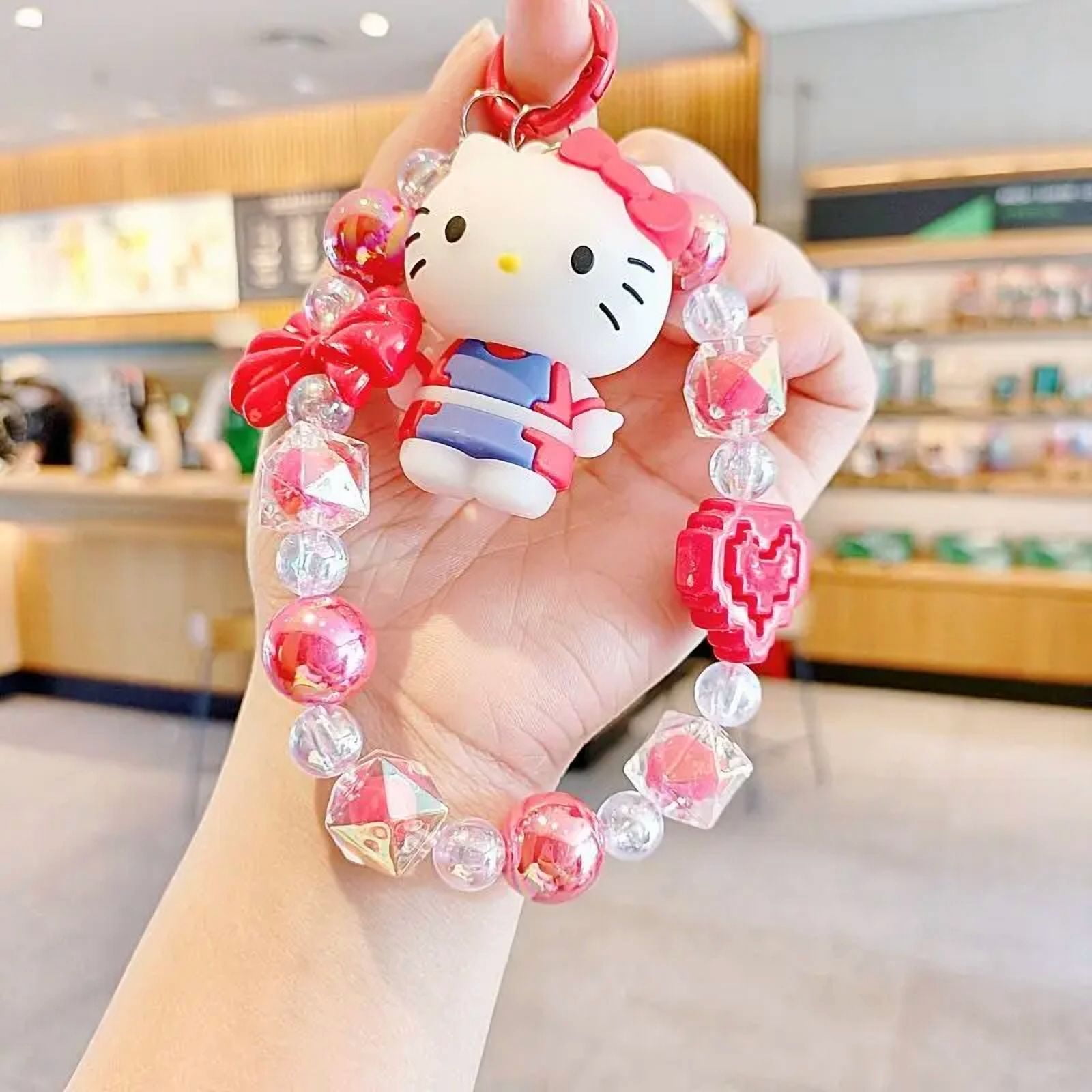 Cartoon Animation Cute Bead Chain Versatile Bracelet Backpack Pendant ...