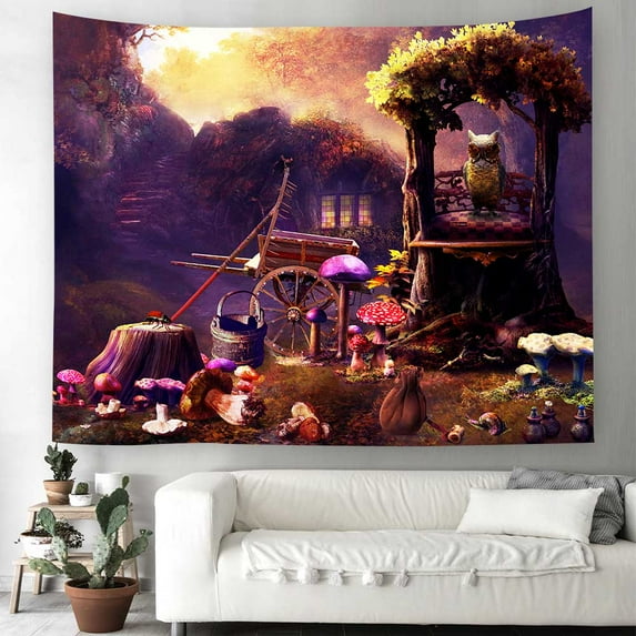 Cartoon Animation Scene Tapestry Mandala Wall Hanging Kawaii Room r ...