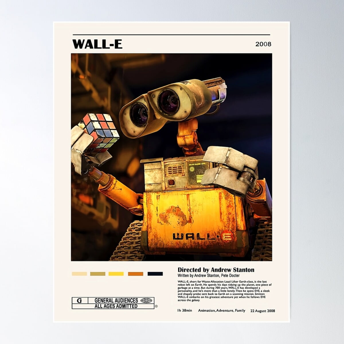 Cartoon Animation Wall E Poster Wall Art, Modern Wall Decor For Living ...