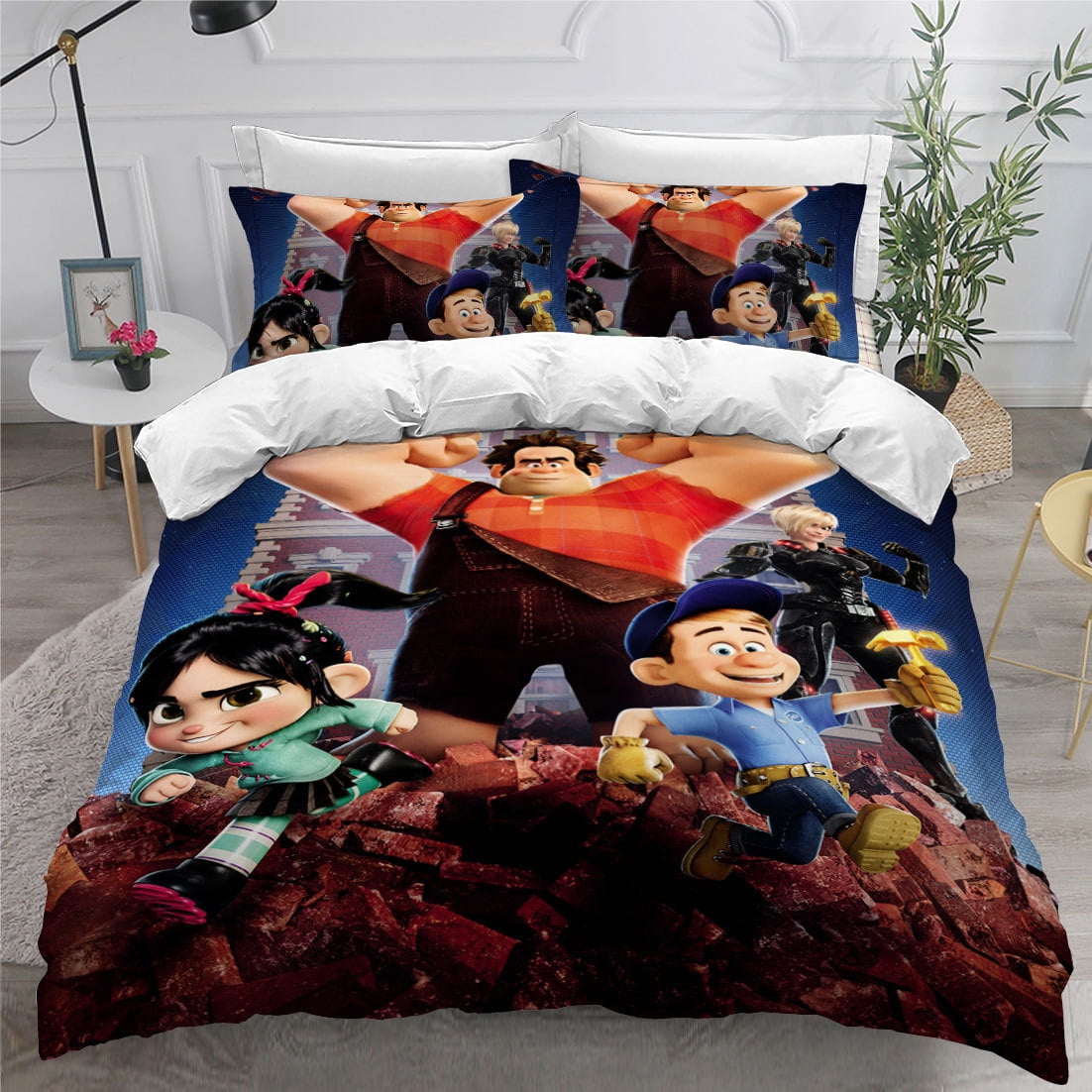 Cartoon Animation Wreck-It Ralph Bedding Set 2 Pillowcases and 1 Quilt ...