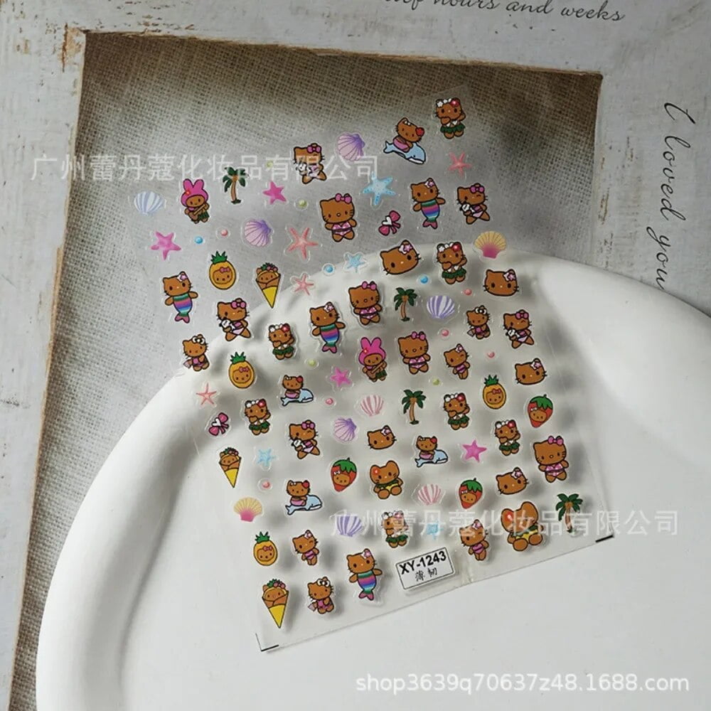 Cartoon Anime 3D Thin Tough Cartoon Hello Kitty Holiday Style Girl Hot ...