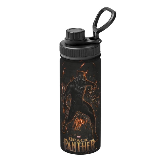 Cartoon Anime Black Panther Sports Insulated Water Bottles Kettle ...