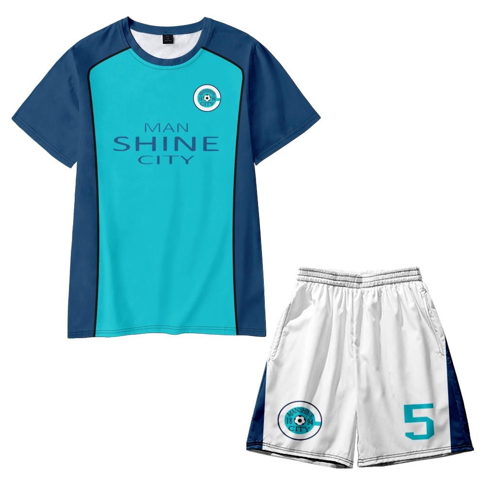 Cartoon Anime Blue Lock Manshine City Nagi Sport T-Shirts Set 3D Print ...