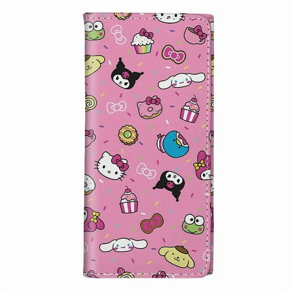 Cartoon Anime Girly heart Long Travel Wallet, Unisex Tri-Fold Snap ...