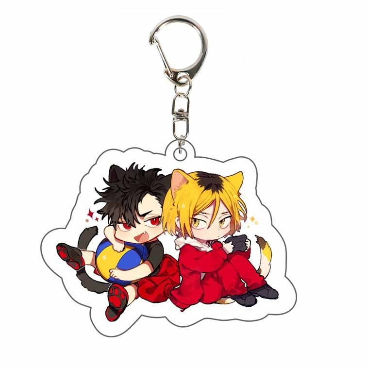 Cartoon Anime Haikyuu!! Volleyball Boy Key Chain Ring Tetsurou Hajime ...