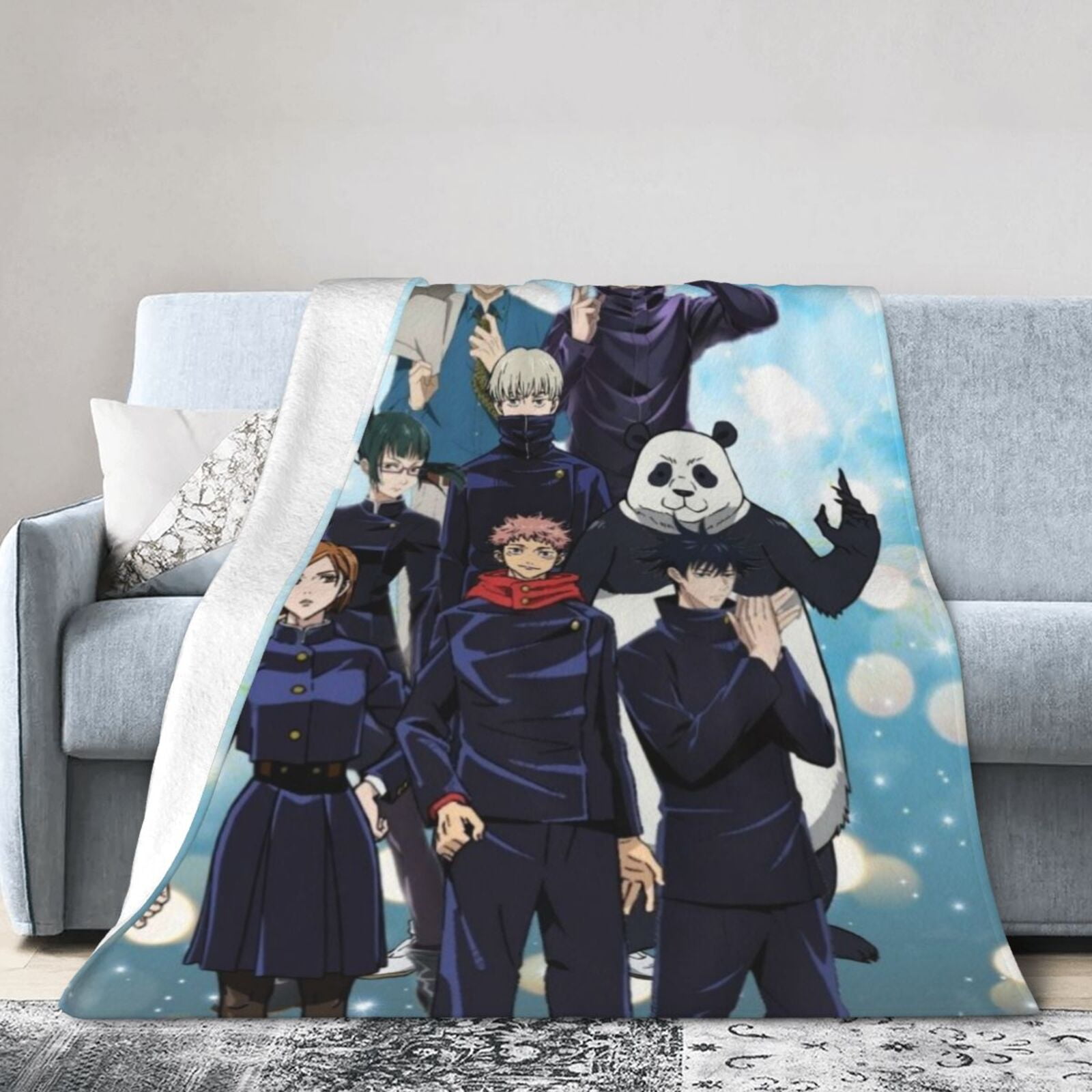 Cartoon Anime Jujutsu Kaisen Throws Blanket Super Soft Featuring Yuji ...