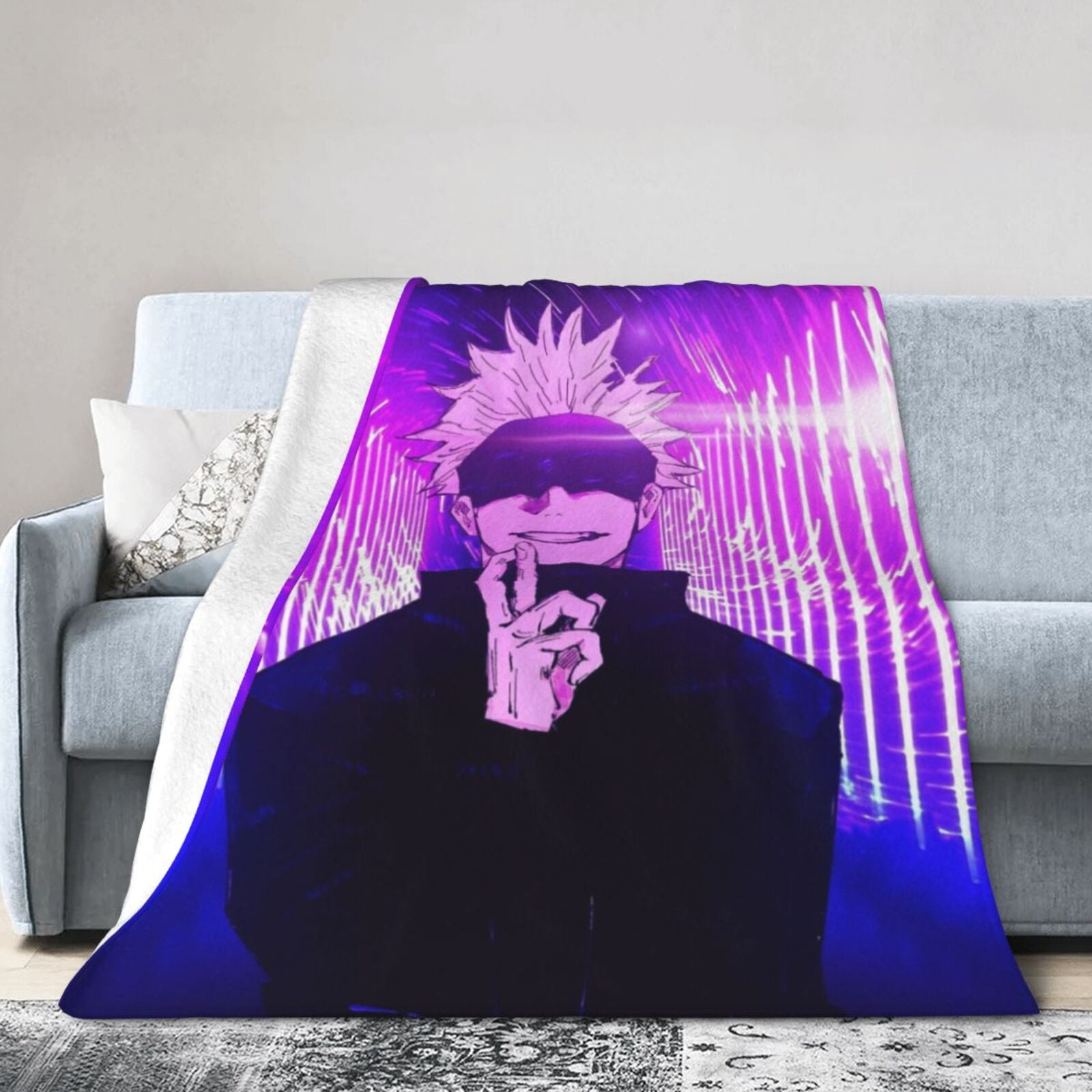Cartoon Anime Jujutsu Kaisen Throws Blanket Super Soft Featuring Yuji ...