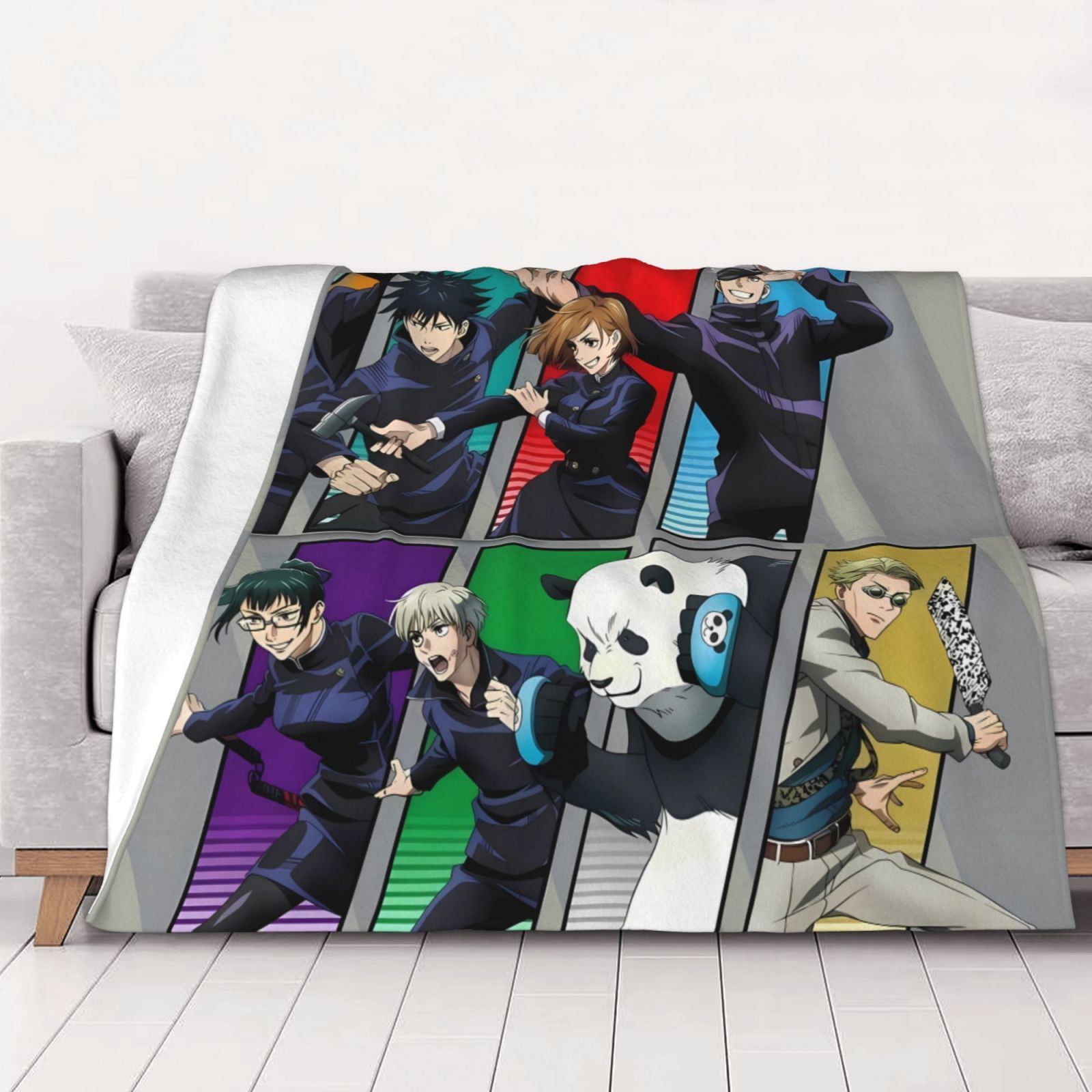 Cartoon Anime Jujutsu Kaisen Throws Blanket Super Soft Featuring Yuji ...