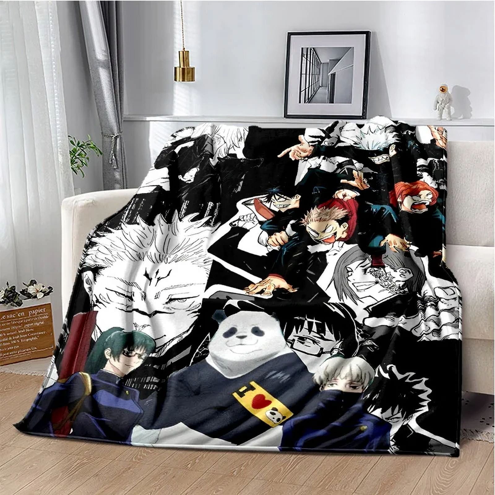 Cartoon Anime Jujutsu Kaisen Throws Blanket Super Soft Featuring Yuji ...