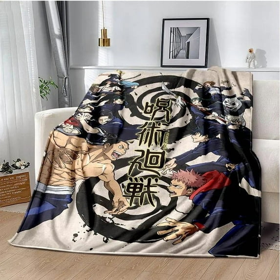 Cartoon Anime Jujutsu Kaisen Throws Blanket Super Soft Featuring Yuji ...