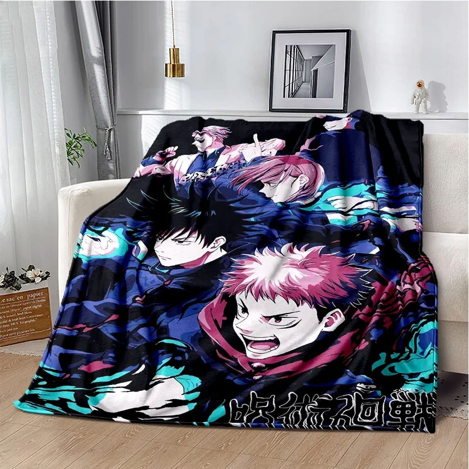 Cartoon Anime Jujutsu Kaisen Throws Blanket Super Soft Featuring Yuji ...