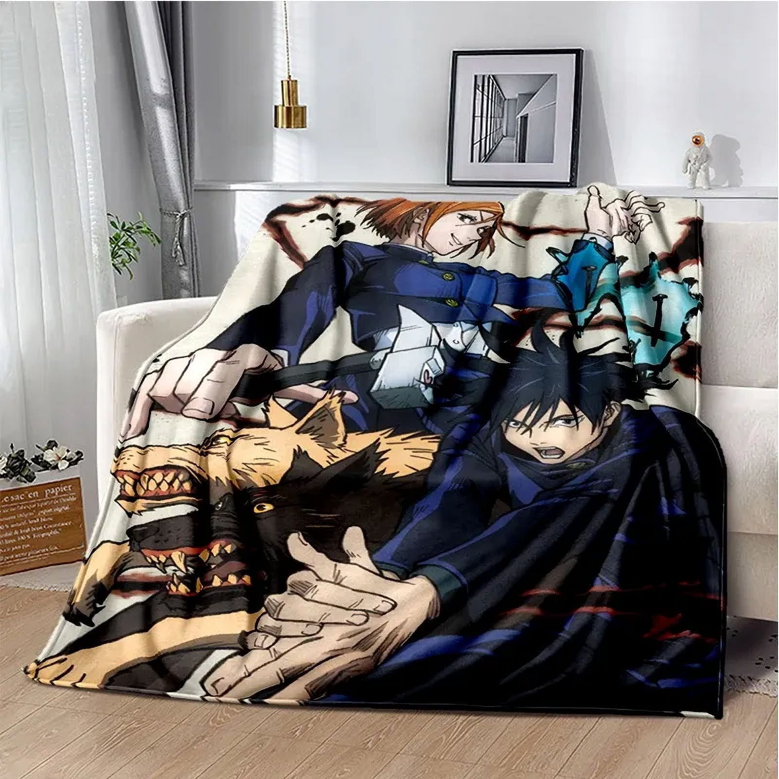 Cartoon Anime Jujutsu Kaisen Throws Blanket Super Soft Featuring Yuji ...