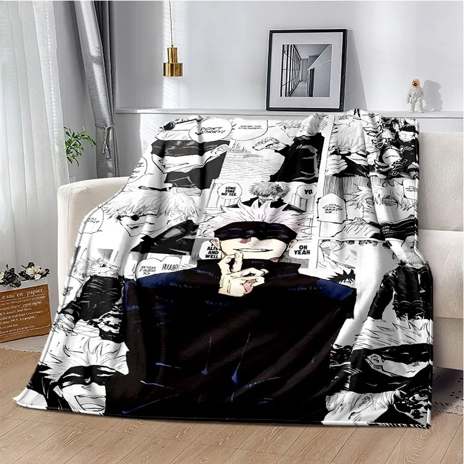 Cartoon Anime Jujutsu Kaisen Throws Blanket Super Soft Featuring Yuji ...