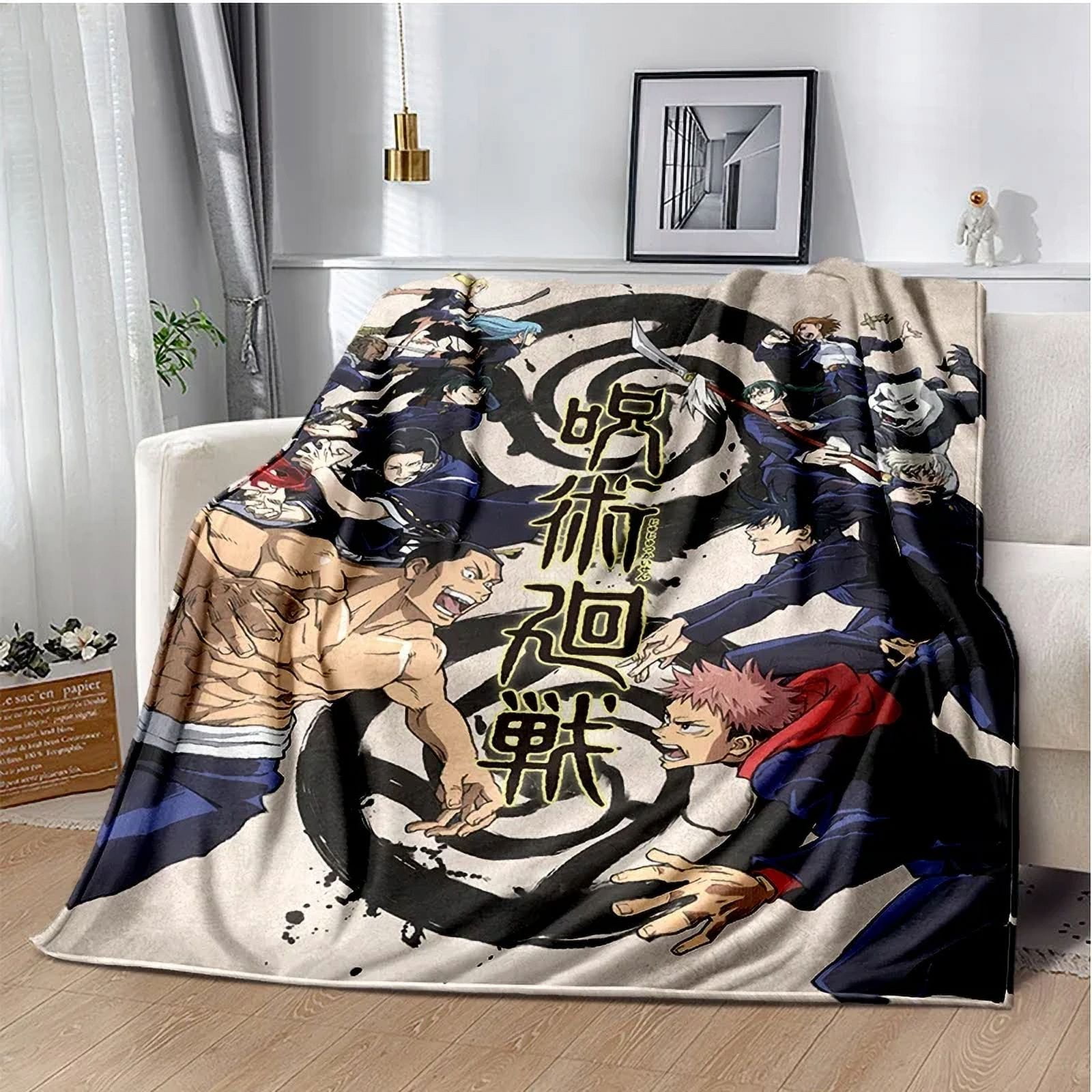 Cartoon Anime Jujutsu Kaisen Throws Blanket Super Soft Featuring Yuji ...