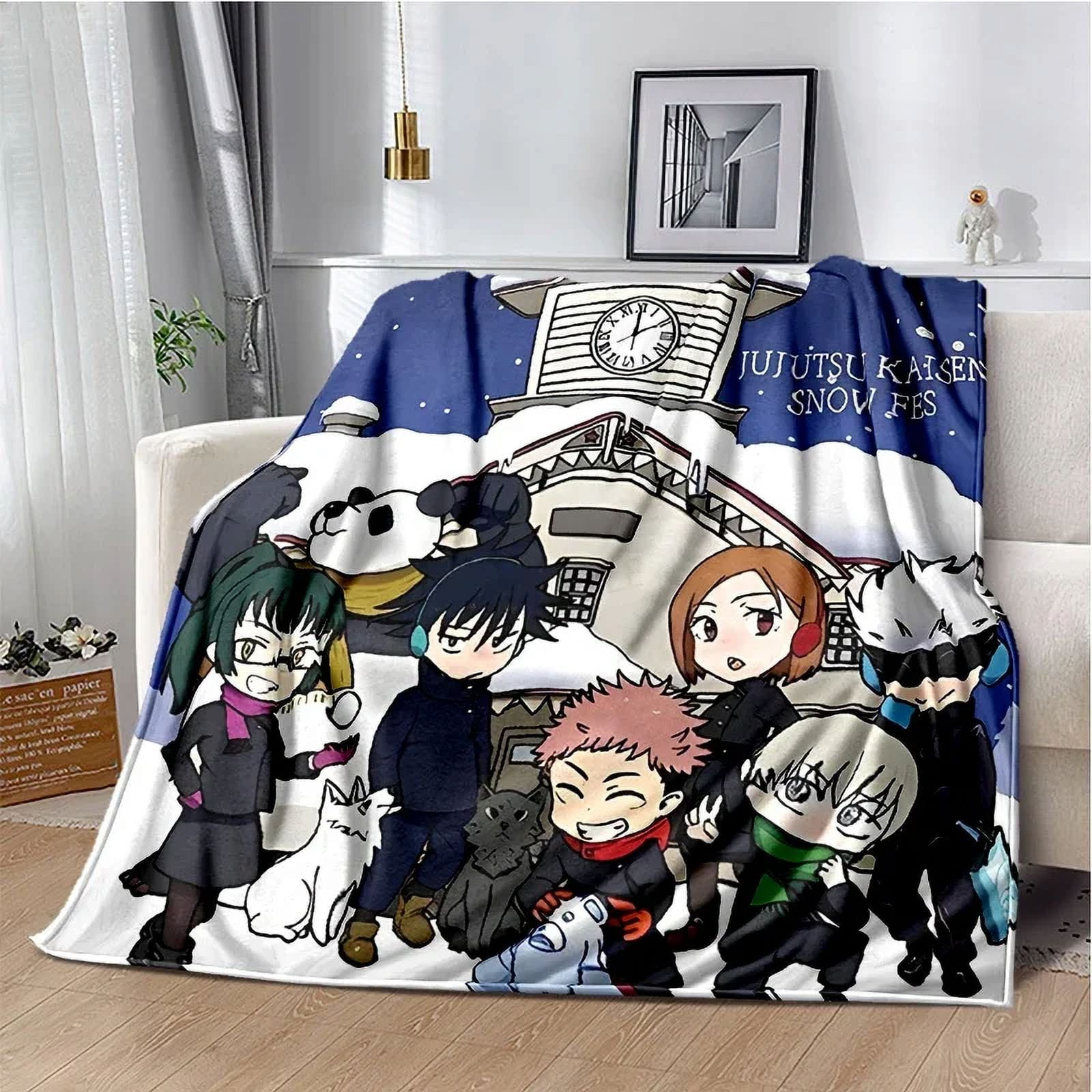 Cartoon Anime Jujutsu Kaisen Throws Blanket Super Soft Featuring Yuji ...