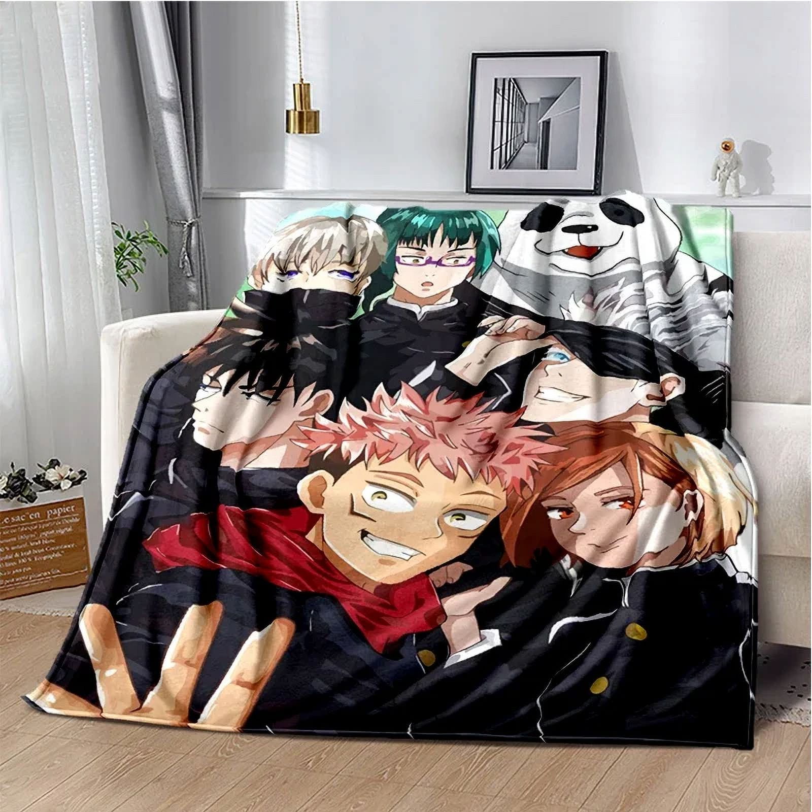 Cartoon Anime Jujutsu Kaisen Throws Blanket Super Soft Featuring Yuji ...