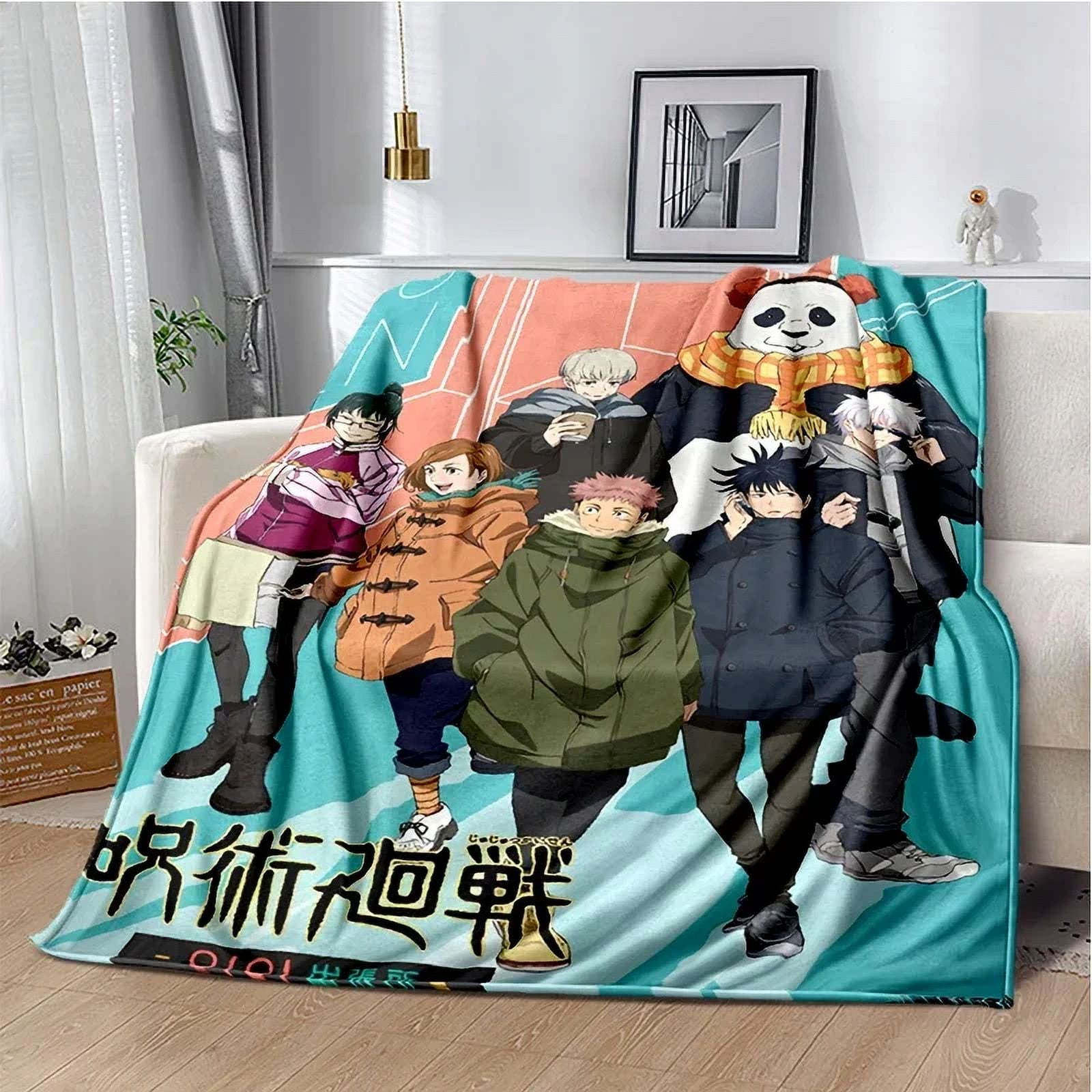 Cartoon Anime Jujutsu Kaisen Throws Blanket Super Soft Featuring Yuji ...