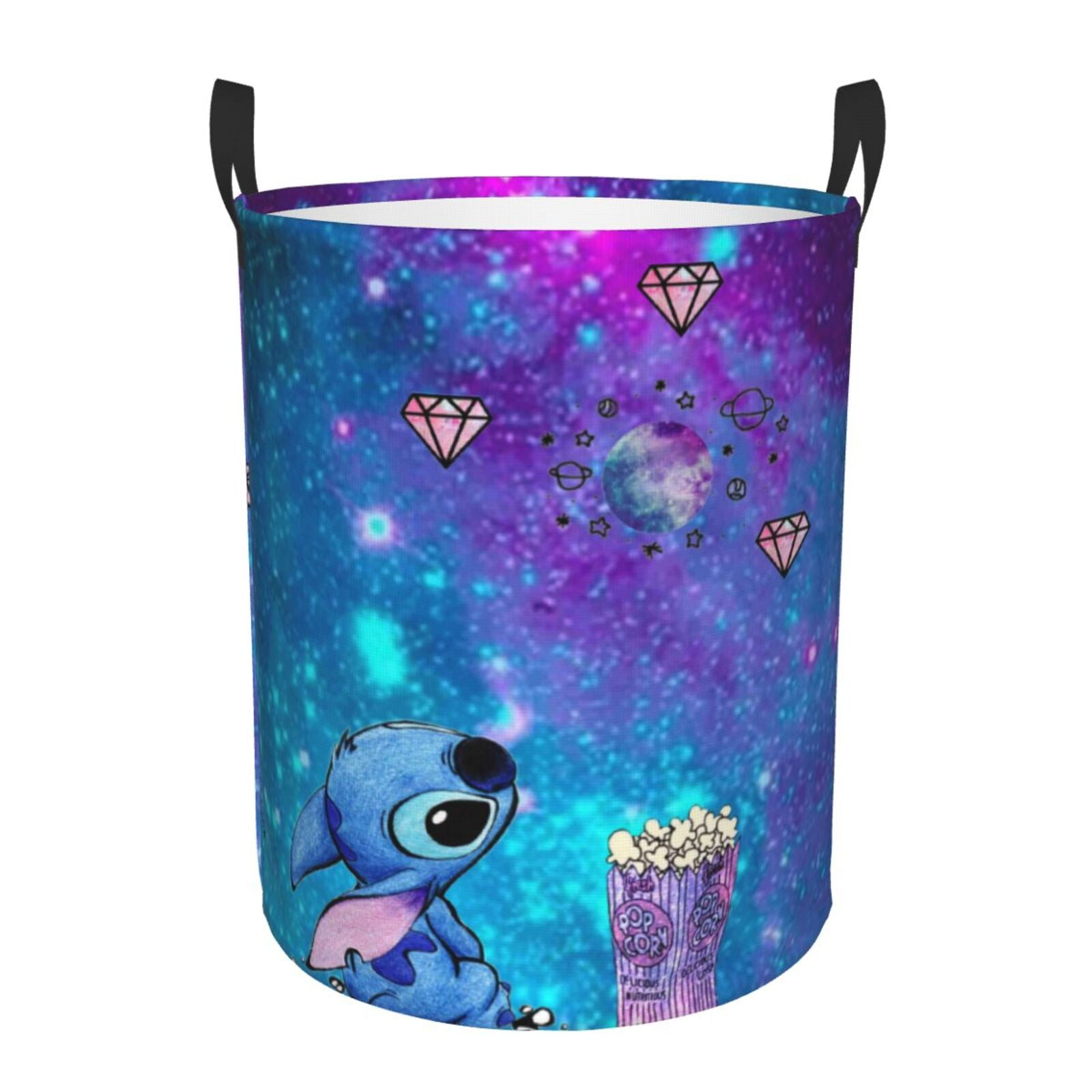 Cartoon Anime Lilo and Stitch angel Round Waterproof Foldable Laundry ...