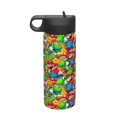 Cartoon Anime Mario 18oz Insulated Stainless Steel Wide Mouth Water ...