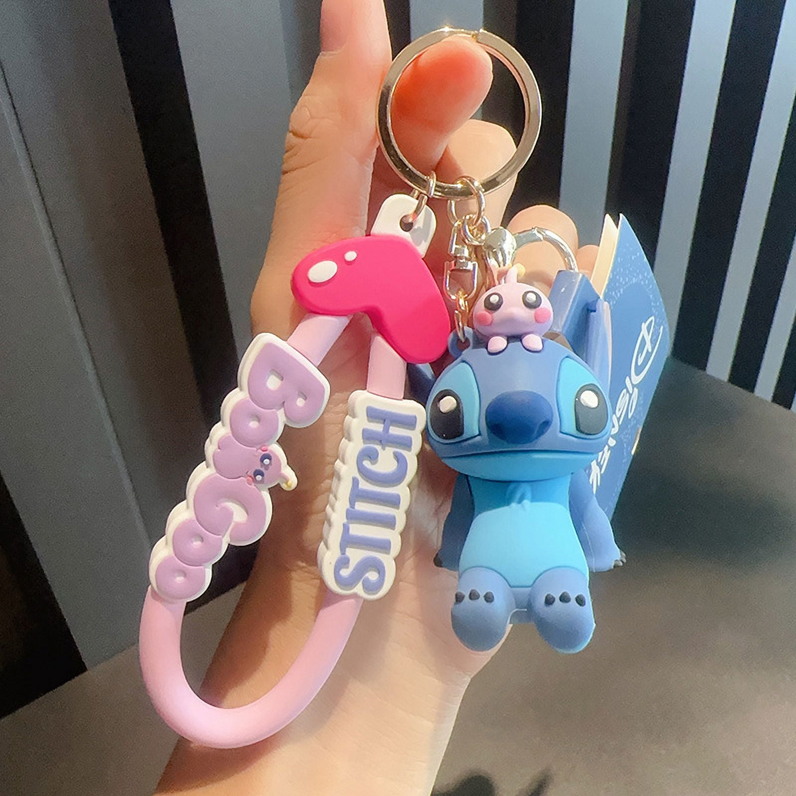 Cartoon Anime Minnie Mickey Couple Key Chain Cute Stitch Donald Duck ...