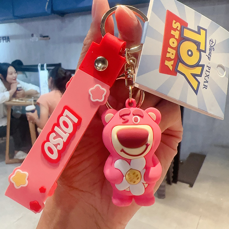 Cartoon Anime Minnie Mickey Couple Key Chain Cute Stitch Donald Duck ...