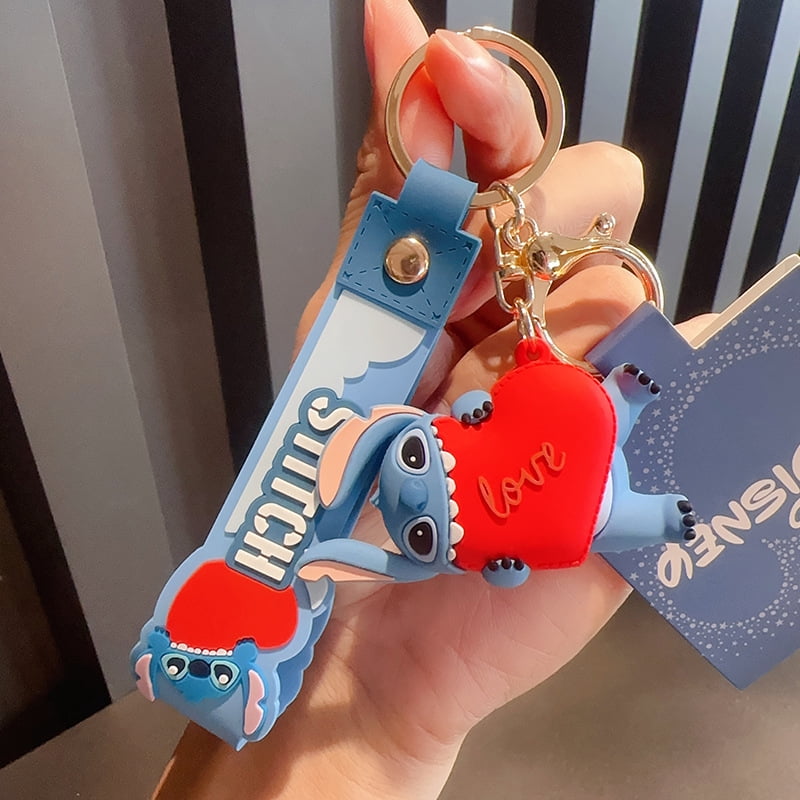 Cartoon Anime Minnie Mickey Couple Key Chain Cute Stitch Donald Duck ...