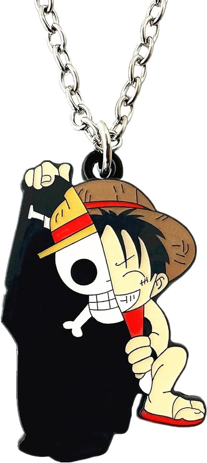 Cartoon Anime One Piec Necklace, Zinc Alloy Luffy Torque for Women and ...