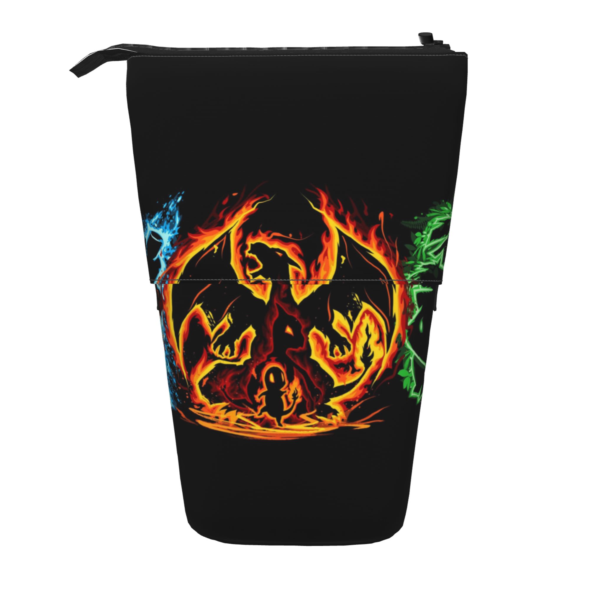 Cartoon Anime Pokemon Telescopic Pencil Pouch Standing Pen Holder ...