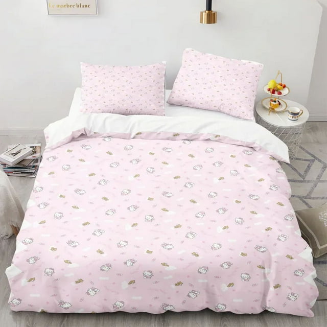 Cartoon Anime Sanrio Bedding Set Hello Kitty Kuromi Melody Quilt Duvet ...