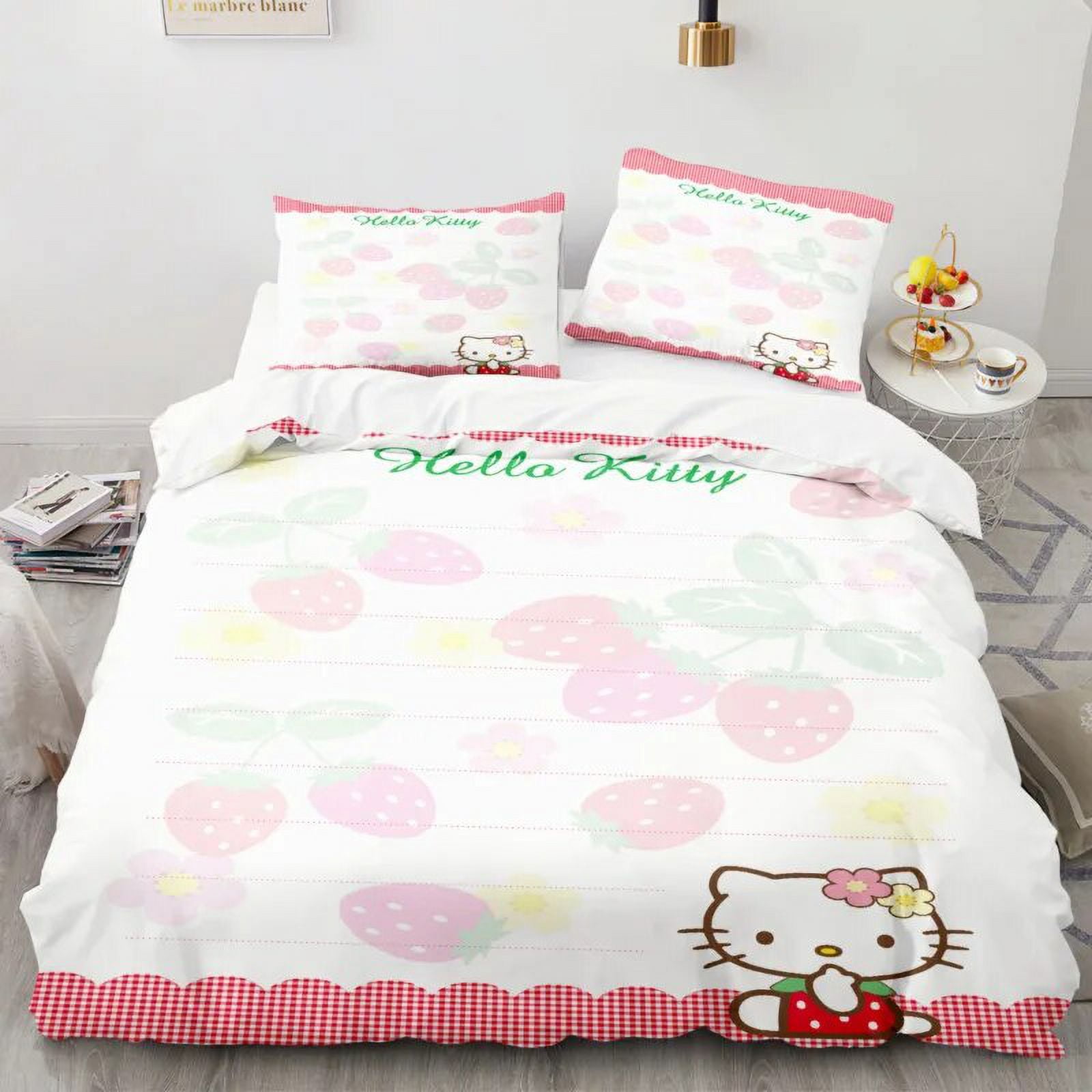 Cartoon Anime Sanrio Bedding Set Hello Kitty Quilt Duvet Cover ...