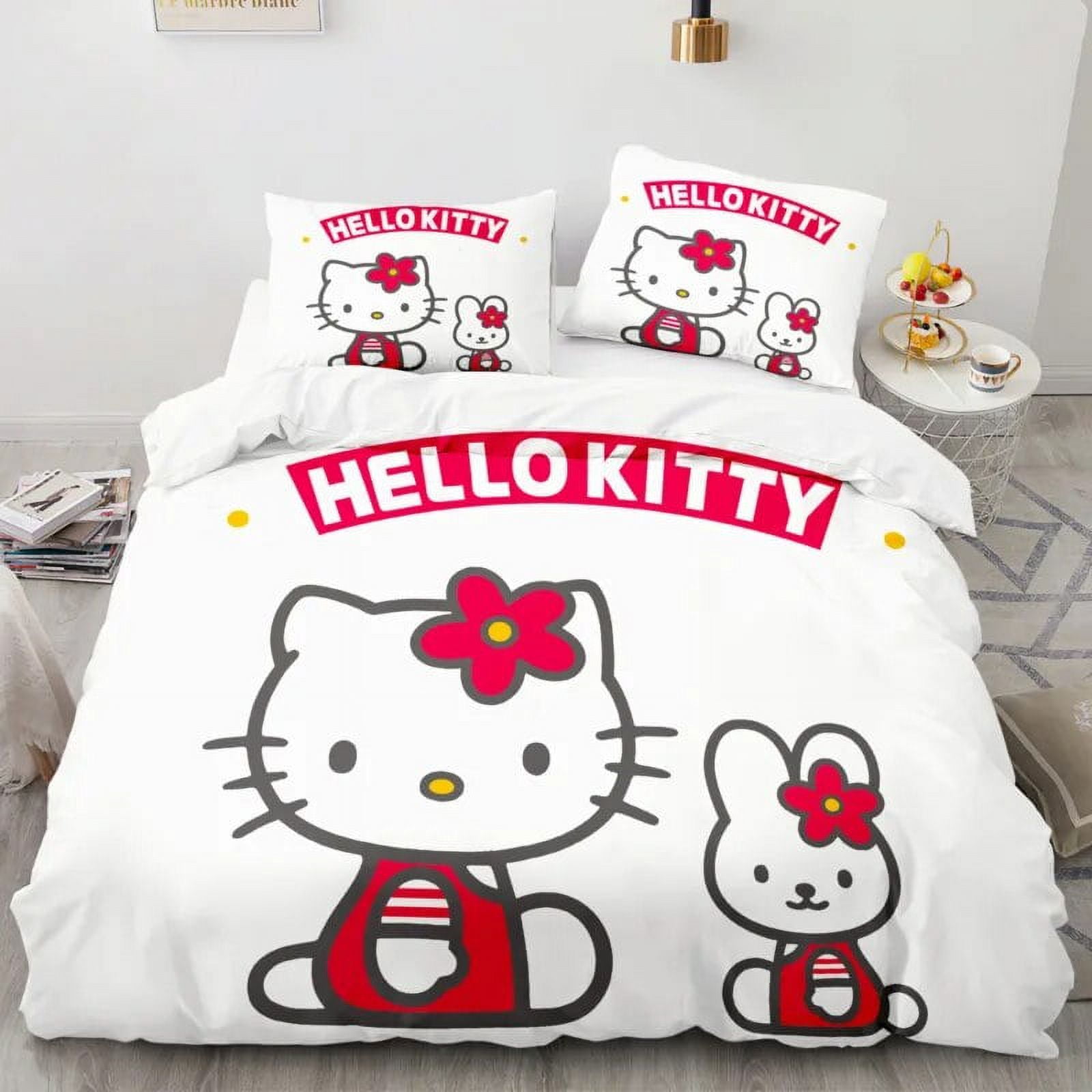 Cartoon Anime Sanrio Bedding Set Hello Kitty Quilt Duvet Cover ...