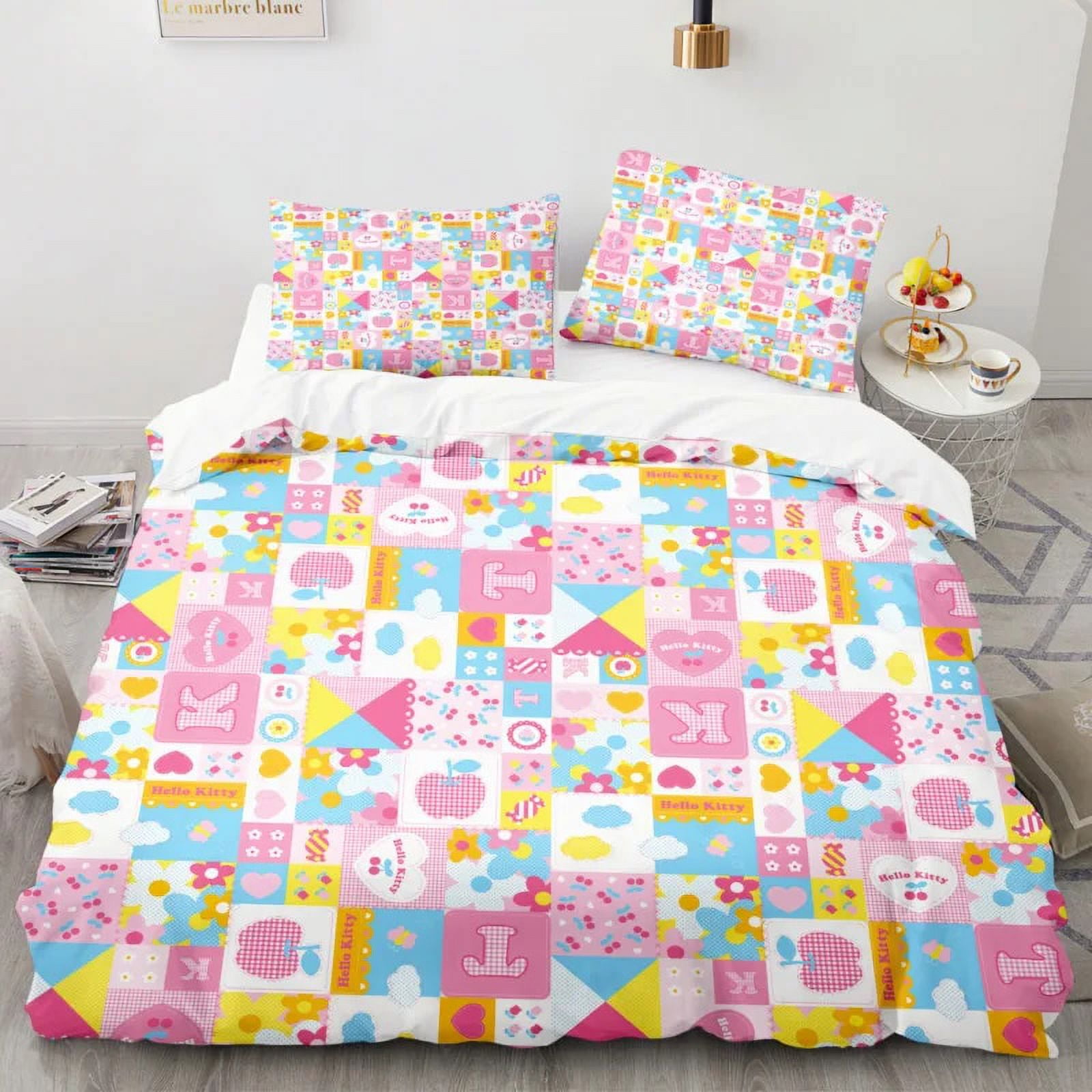Cartoon Anime Sanrio Bedding Set Hello Kitty Quilt Duvet Cover ...