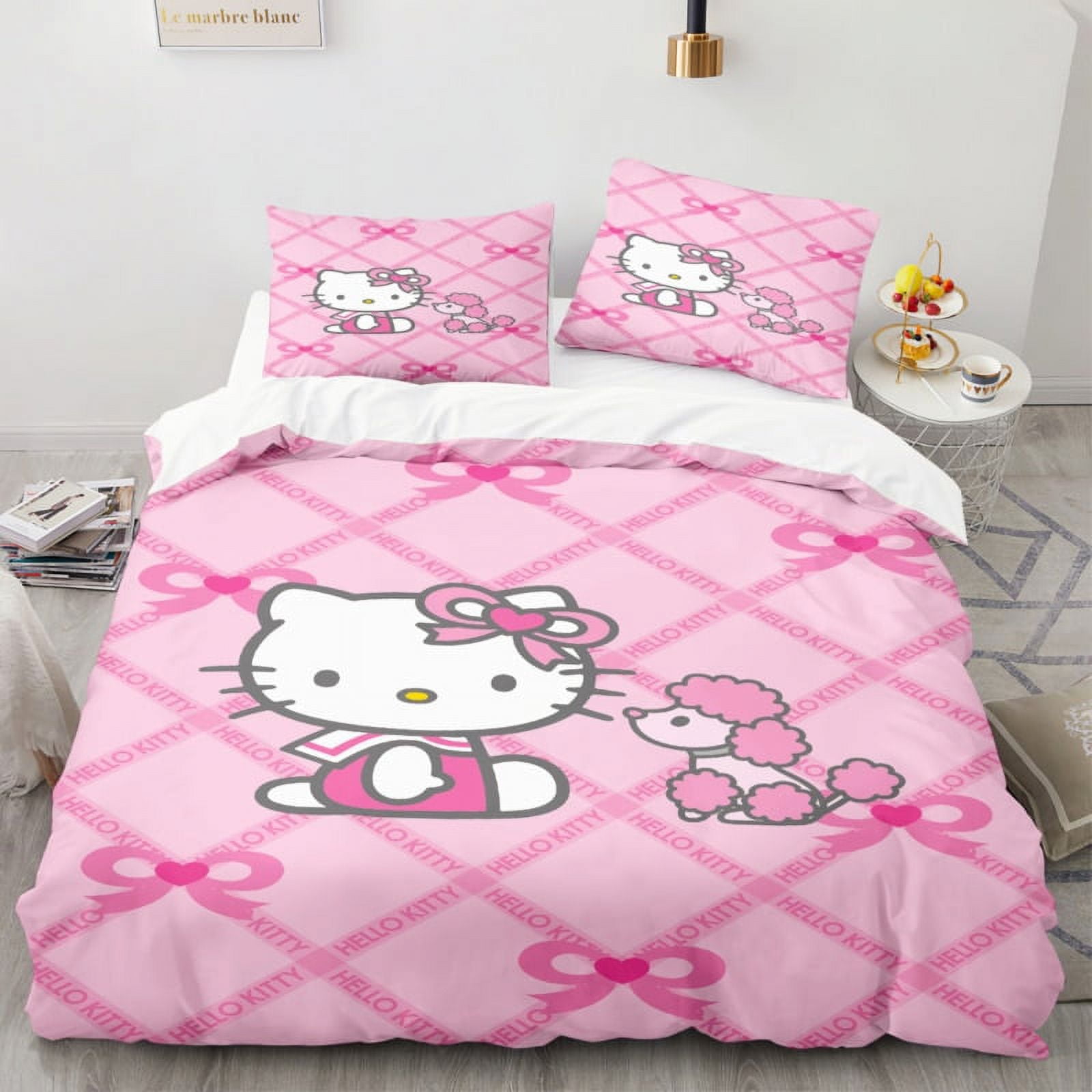 Cartoon Anime Sanrio Bedding Set Hello Kitty Quilt Duvet Cover ...