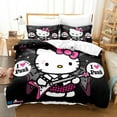 Cartoon Anime Sanrio Bedding Set Kawaii Hello Kitty Quilt Cover Duvet ...