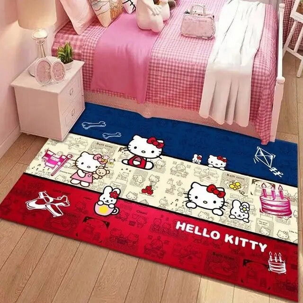 Cartoon Anime Sanrio Carpet Kawaii Hello Kitty Lounge Rug Living Room ...