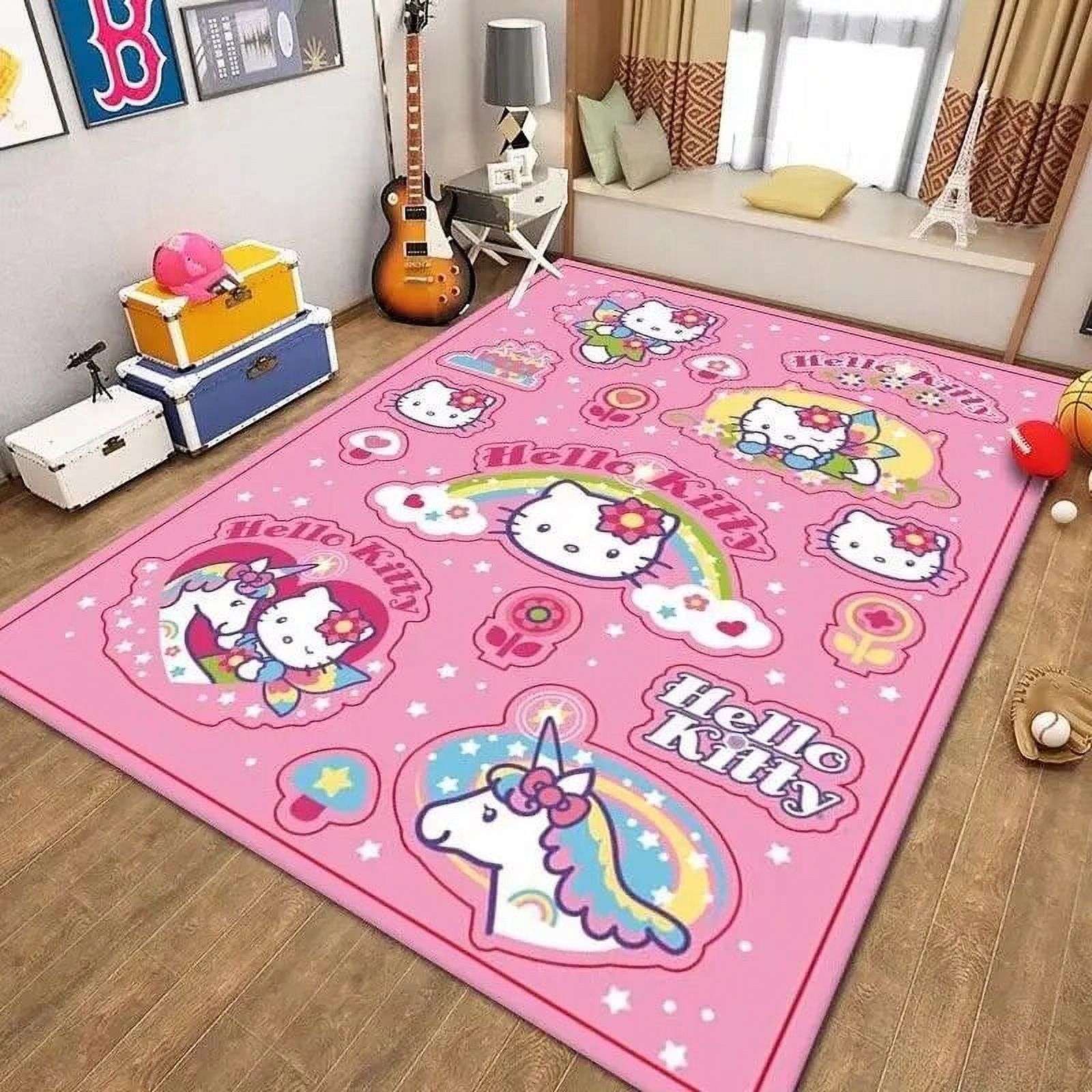 Cartoon Anime Sanrio Carpet Kawaii Hello Kitty Lounge Rug Living Room ...