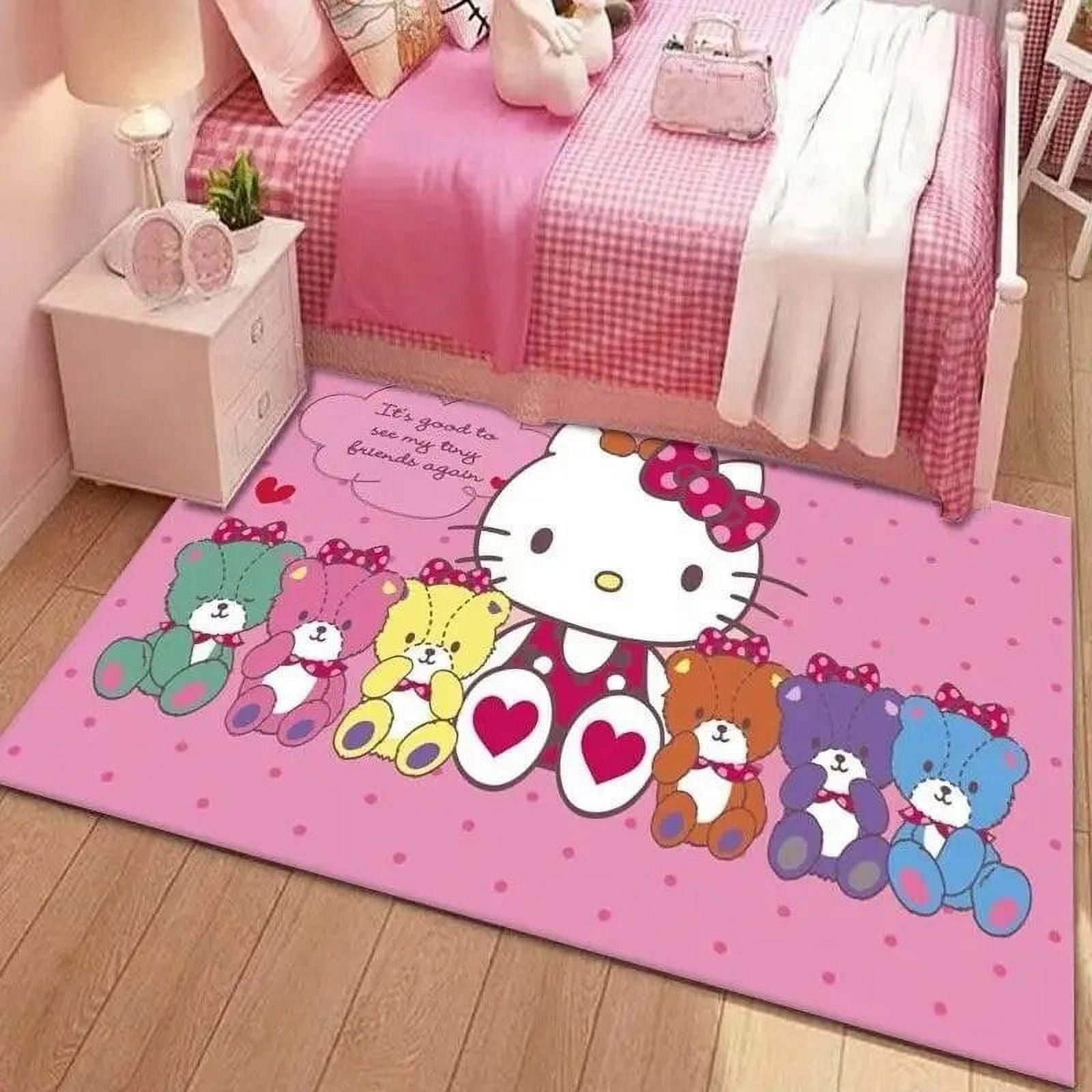 Cartoon Anime Sanrio Carpet Kawaii Hello Kitty Lounge Rug Living Room ...