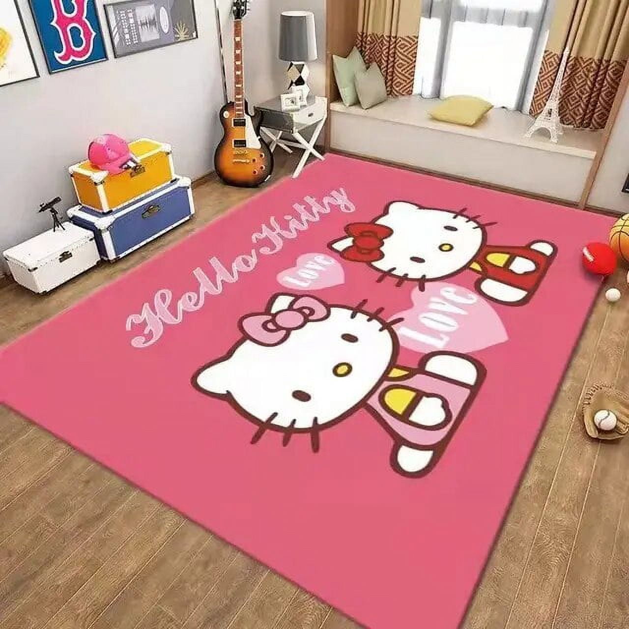 Cartoon Anime Sanrio Carpet Kawaii Hello Kitty Lounge Rug Living Room ...