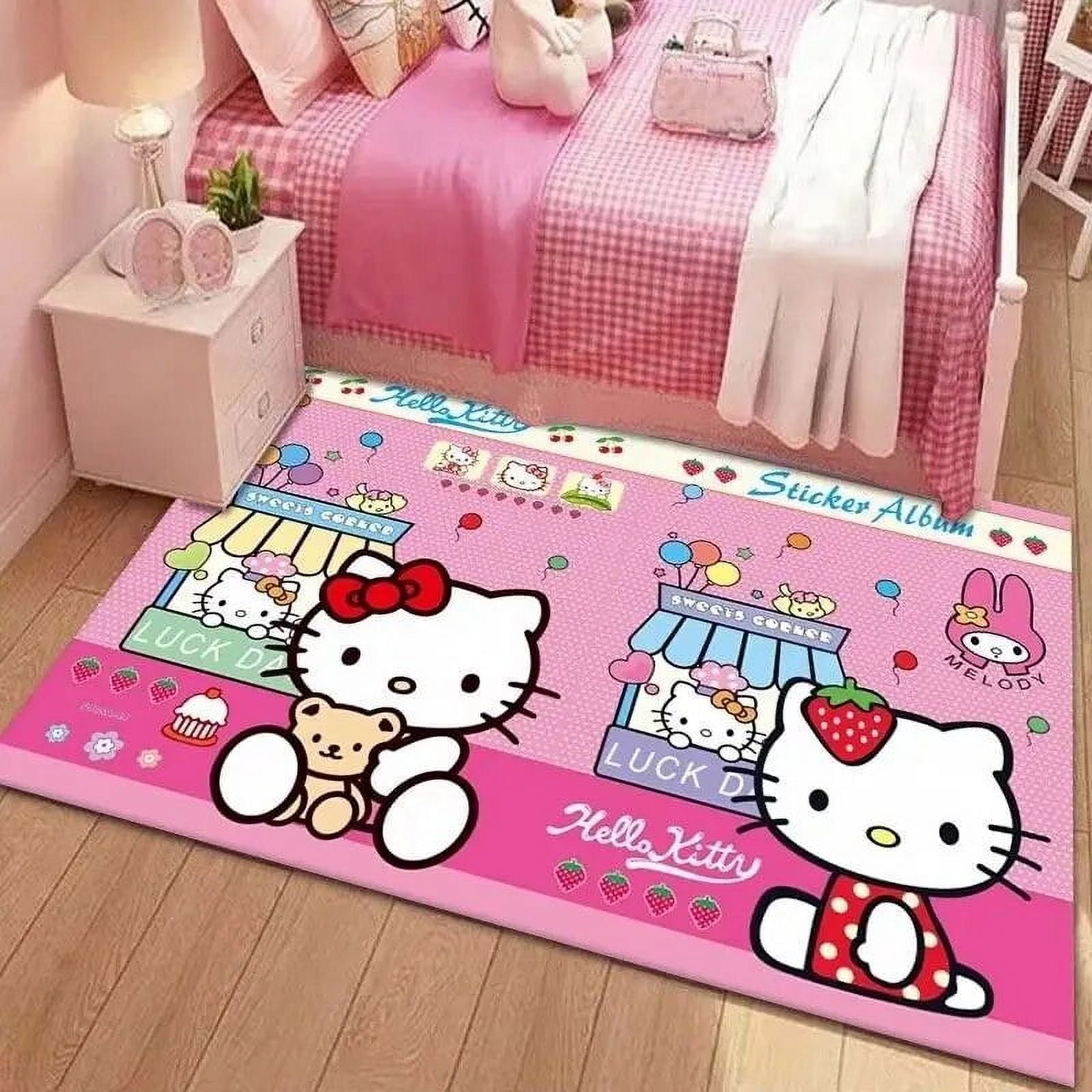 Cartoon Anime Sanrio Carpet Kawaii Hello Kitty Lounge Rug Living Room ...