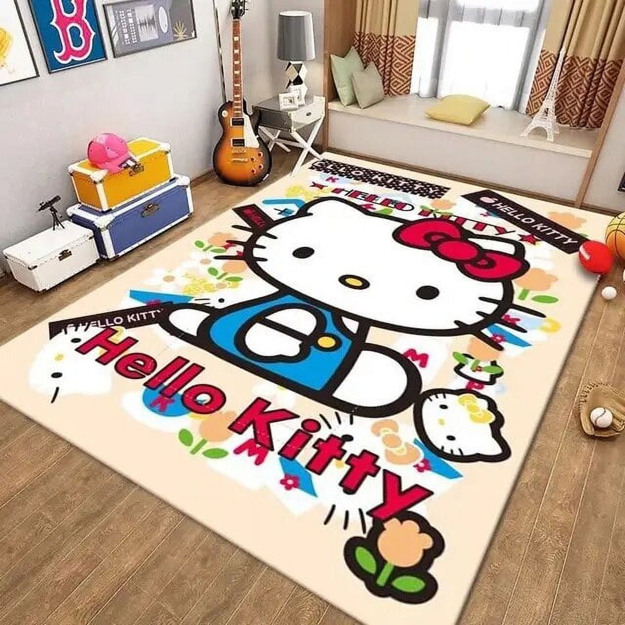 Cartoon Anime Sanrio Carpet Kawaii Hello Kitty Lounge Rug Living Room ...