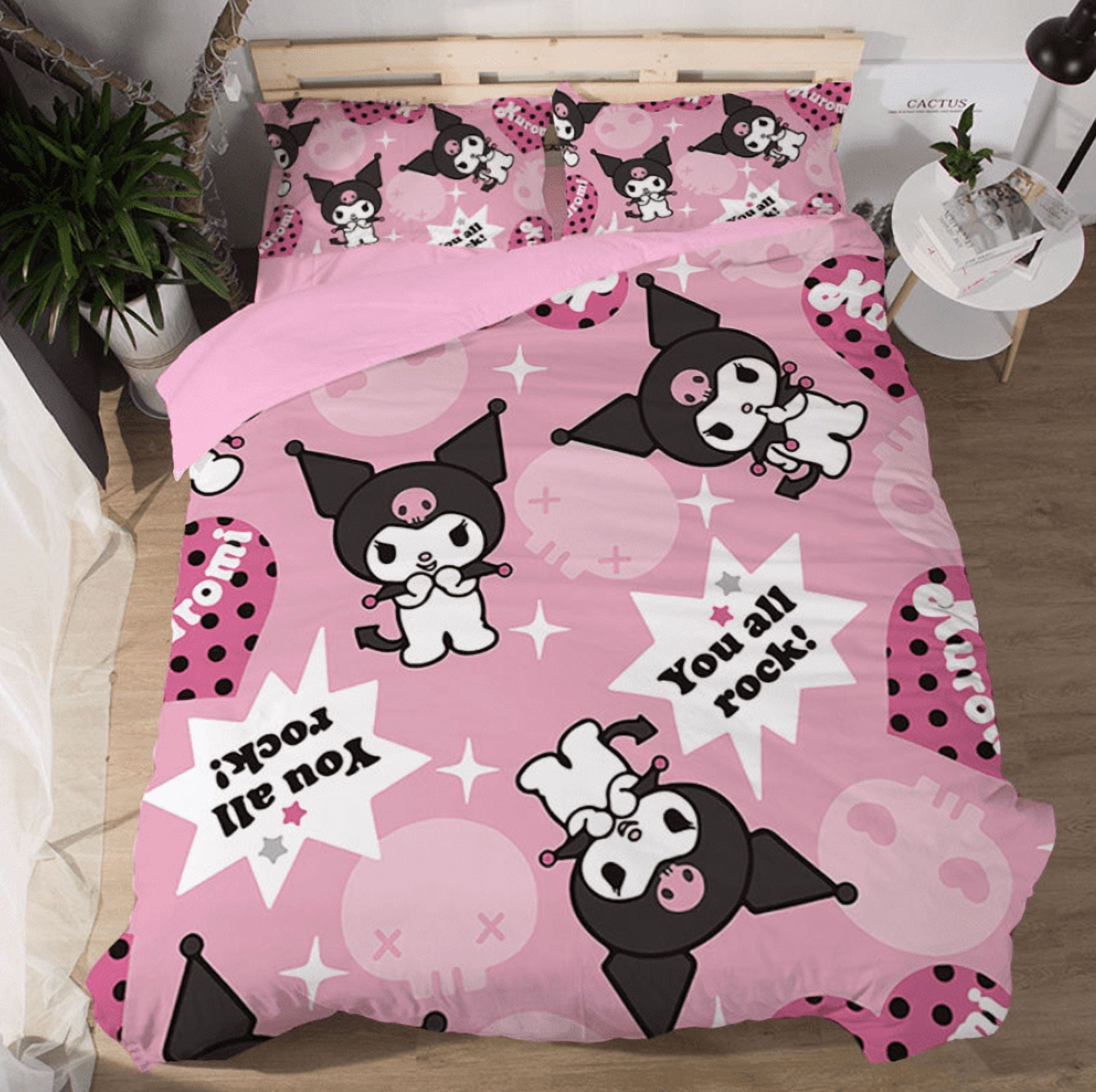Cartoon Anime Sanrio Kuromi Bedding Set No Quilt Duvet Cover Without ...