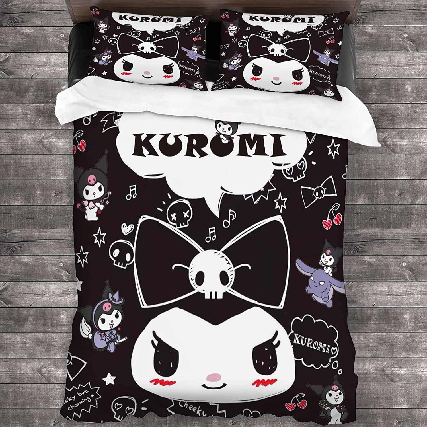 Cartoon Anime Sanrio Kuromi Bedding Set No Quilt Duvet Cover Without ...