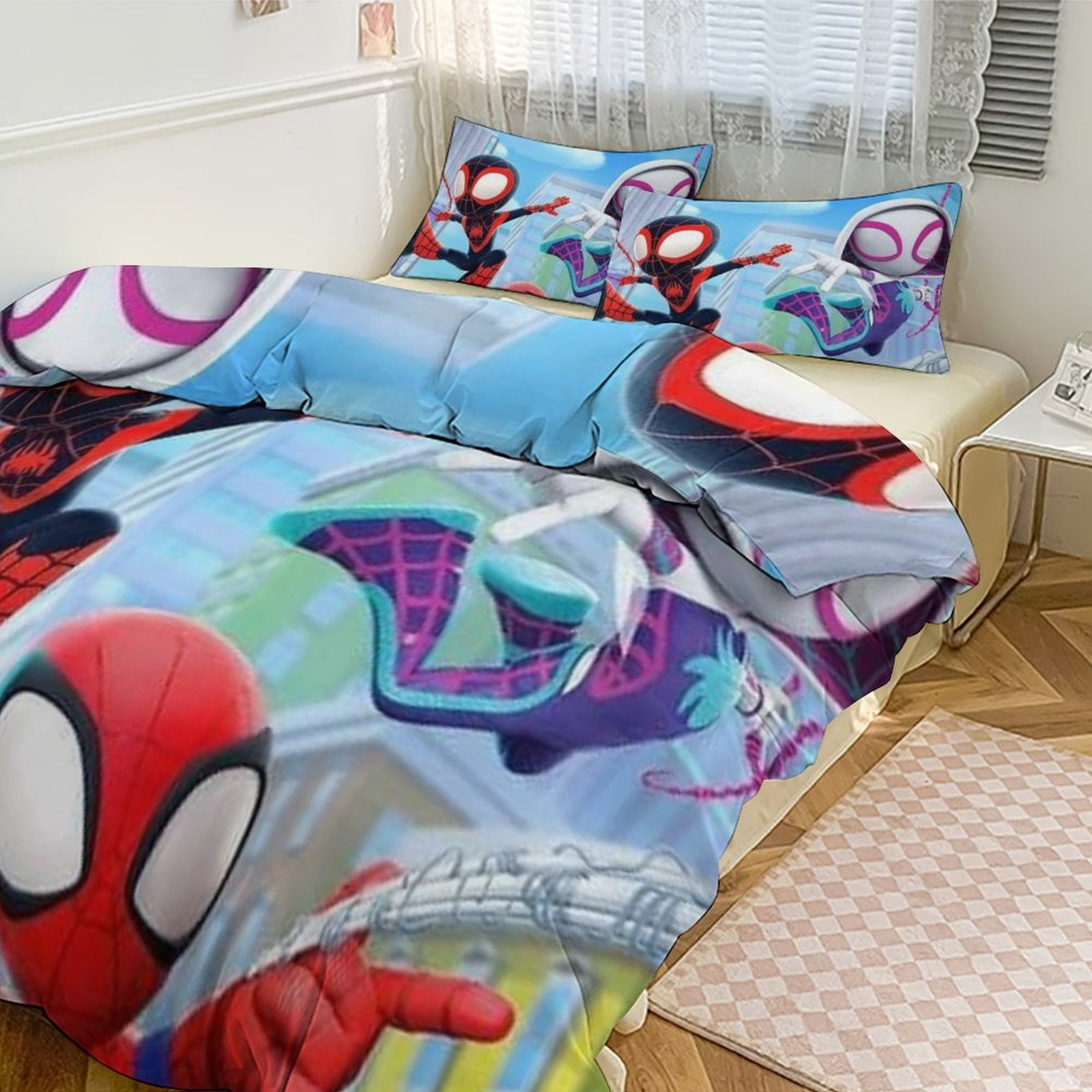Cartoon & Anime Spider Man Bedding Comforter Set For Teenagers & Kids ...